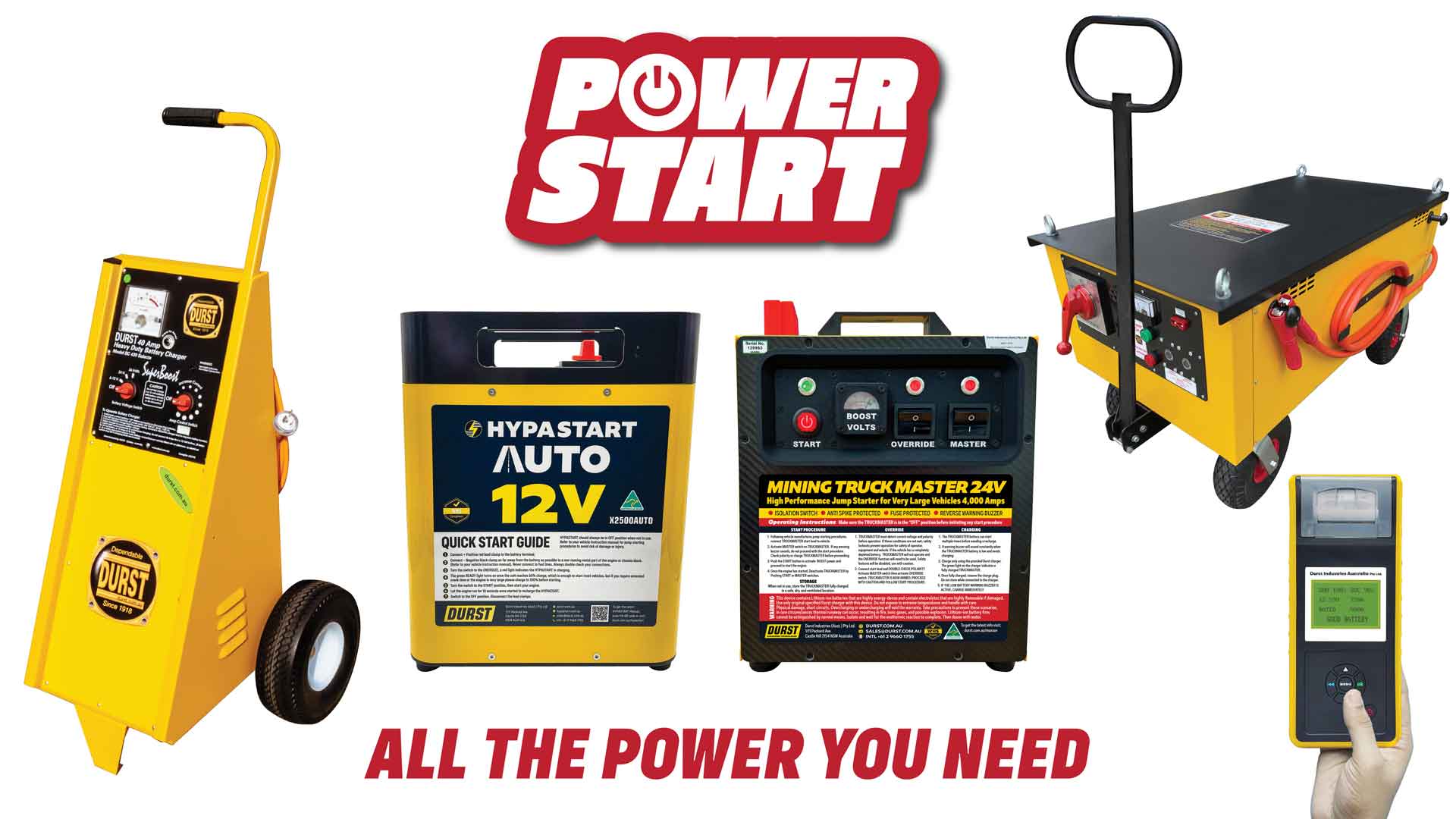Power Start Jump Pack, Batteries, Battery Chargers and More!